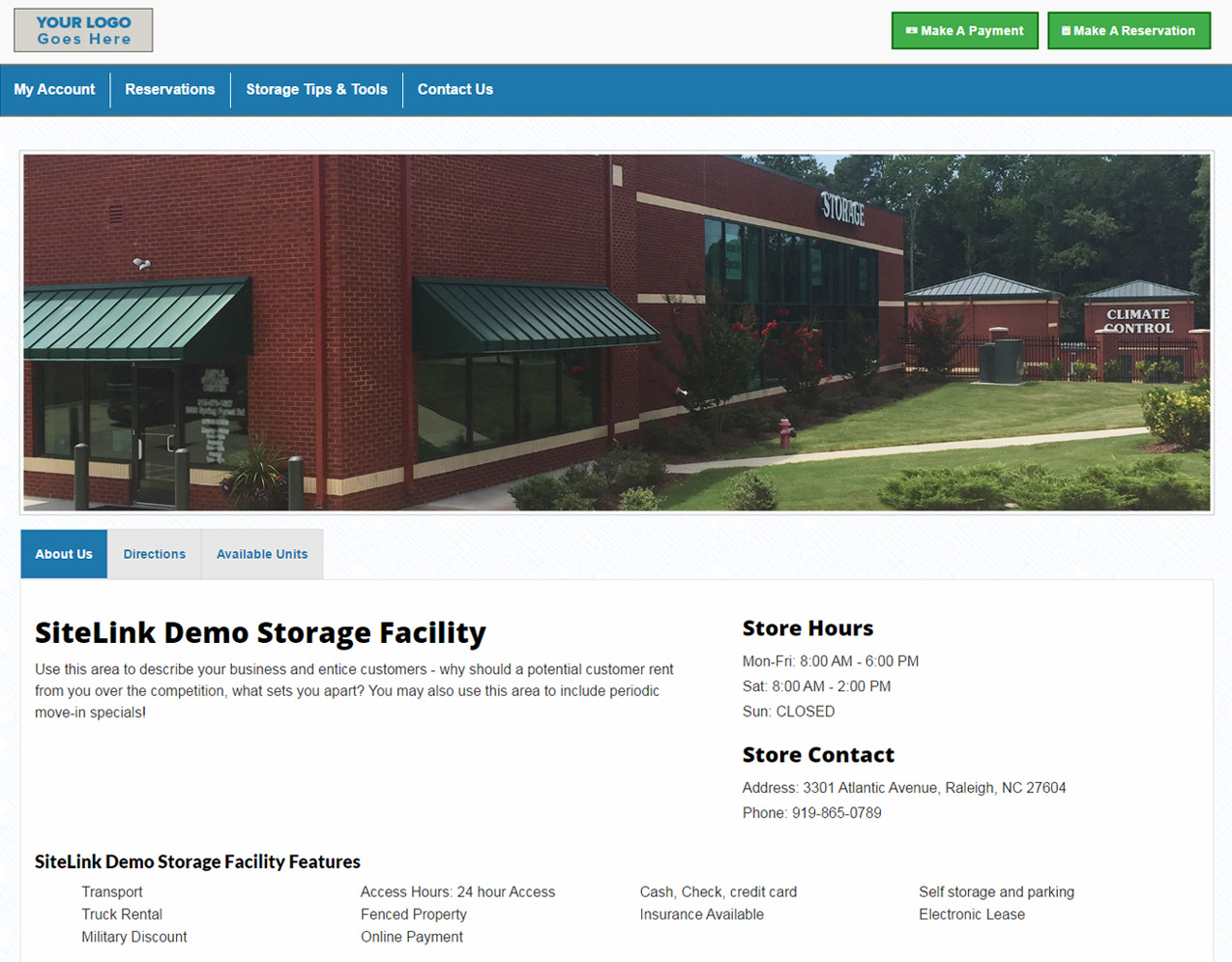 SiteLinkStore Free eCommerce Website | SiteLink Under 250 Units Bundle ...